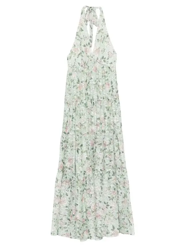 Alice + Olivia Maura Printed Maxi Dress - Green