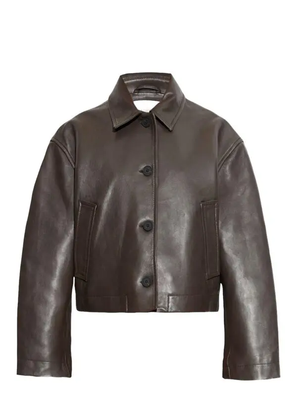 Studio Nicholson Hain Leather Jacket - Brown