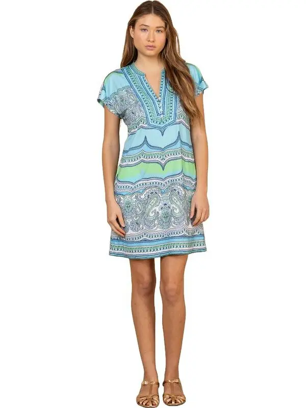 Hale Bob Kaori Jersey Dress - Blue