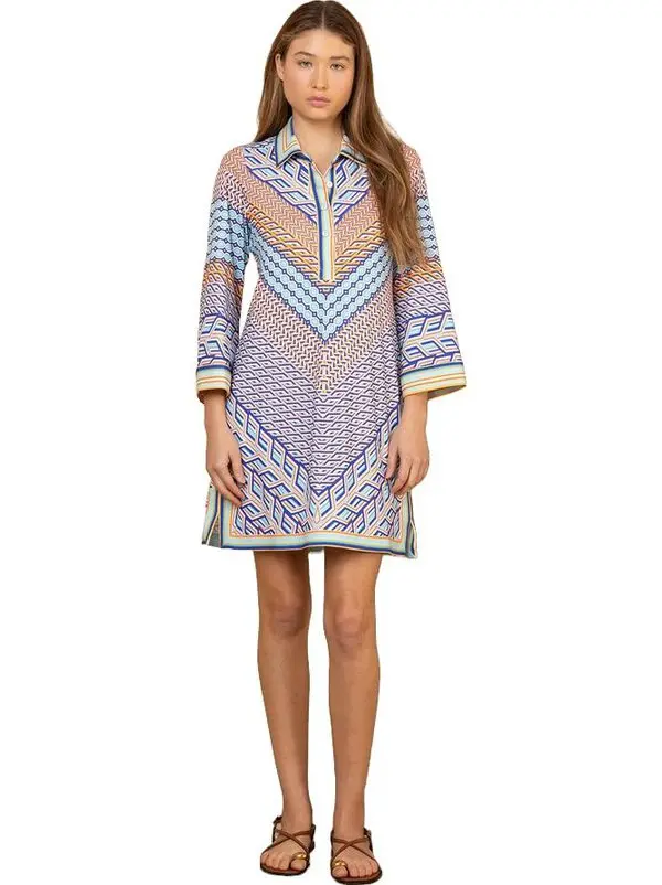 Hale Bob Benicia Jersey Mini Dress - Blue