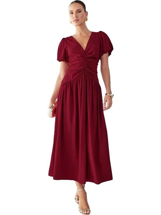 WILLA Zuri Midi Dress - Scarlet