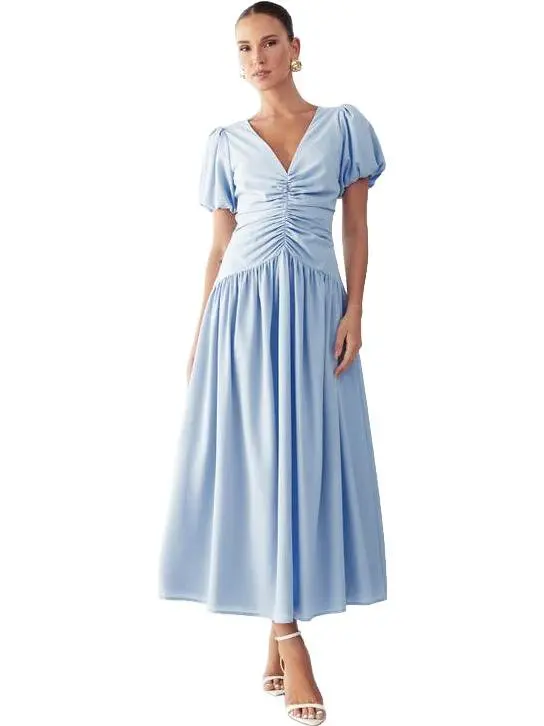 WILLA Zuri Midi Dress - Sky Blue