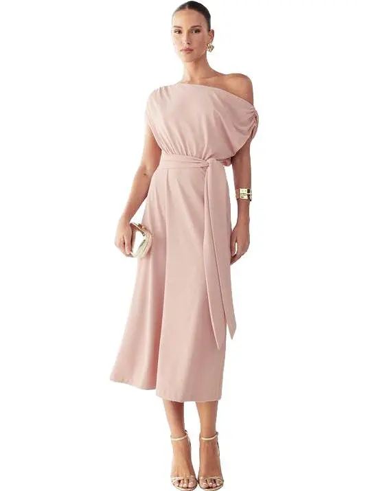 WILLA Eva Midi Dress - Blush