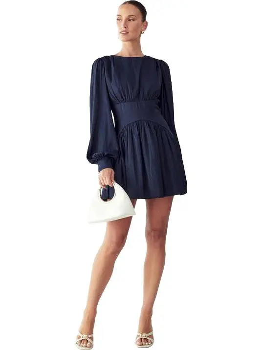 WILLA Izzy Mini Dress - Navy Blue