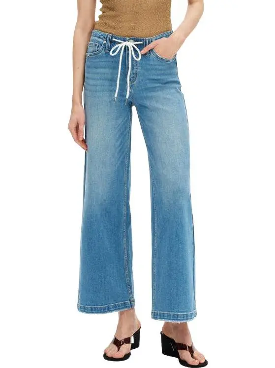 BAYEAS Zephyrine Wide Leg Jeans - Light Blue