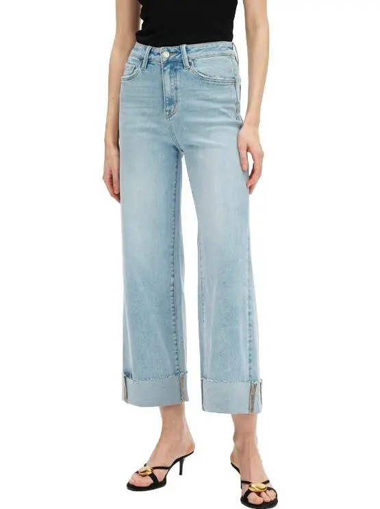 BAYEAS Zephyrine High-waist Wide-leg Jeans - Baby Blue