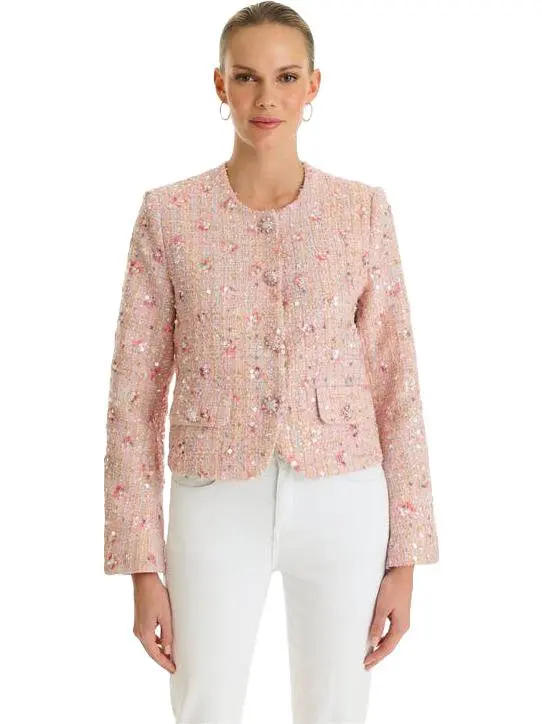 THE NOLI SHOP May Tweed Crystal Jacket - Multi