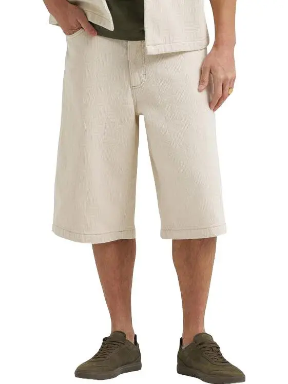 LEEM Denim Bermuda Shorts - Natural Greige