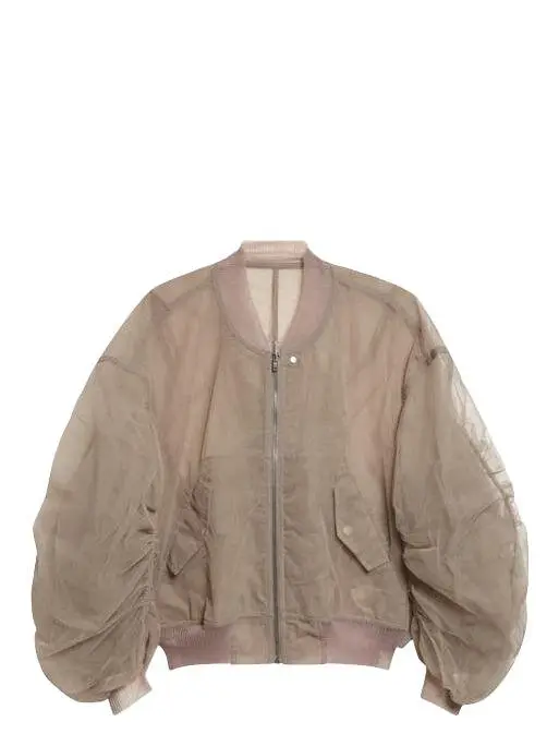 Rick Owens Secchia Tulle Bomber Jacket - Dust