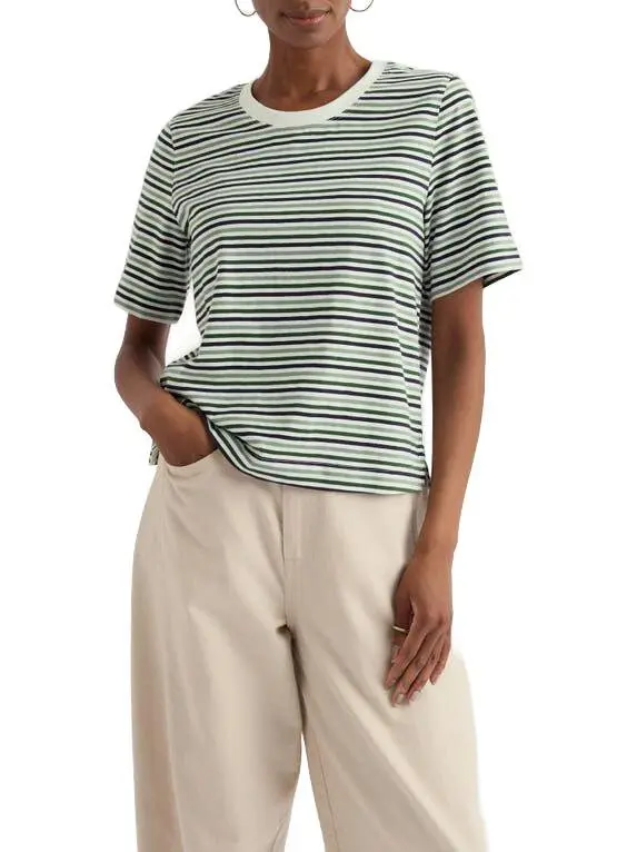 SEASALT CORNWALL Copseland Stripe Organic Cotton T-shirt - Pellitras Treetop