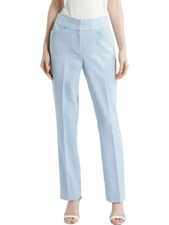 TAHARI ASL Bell Bottom Dress Pants - Ice Blue