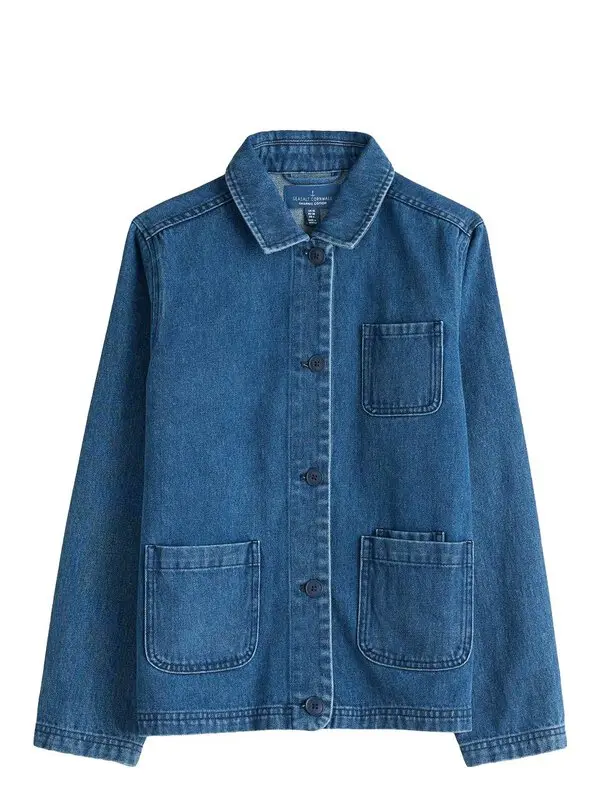 SEASALT CORNWALL Reading Rocks Denim Jacket - Mid Wash