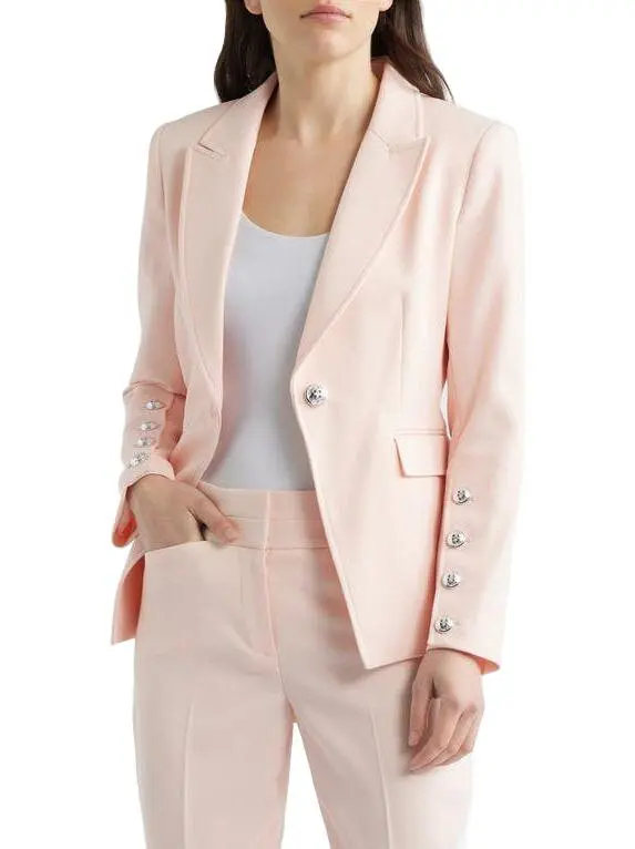 TAHARI ASL One-button Blazer - Slipper Pink