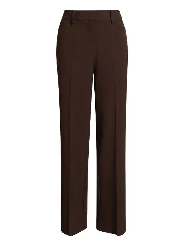 TAHARI ASL Bird Eye Straight Leg Trousers - Espresso