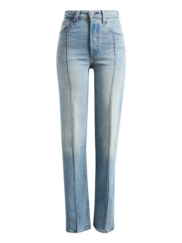 LEVI'S Ribcage Seamed Straight Leg Jeans - What Now Psk