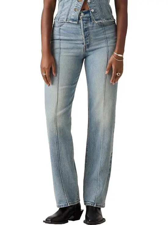 LEVI'S Ribcage Seamed Straight Leg Jeans - What Now Psk
