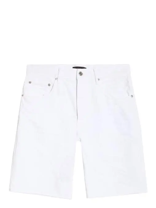 PURPLE BRAND Optic Denim Cutoff Shorts - White