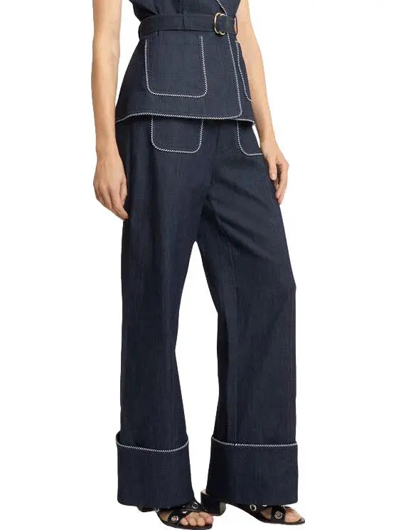 Cinq À Sept Dorot Wide Leg Jeans - Indigo