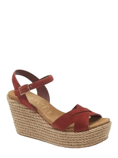 PEDRO GARCIA Dalys Espadrille Platform Wedge Sandal - Henna Castoro