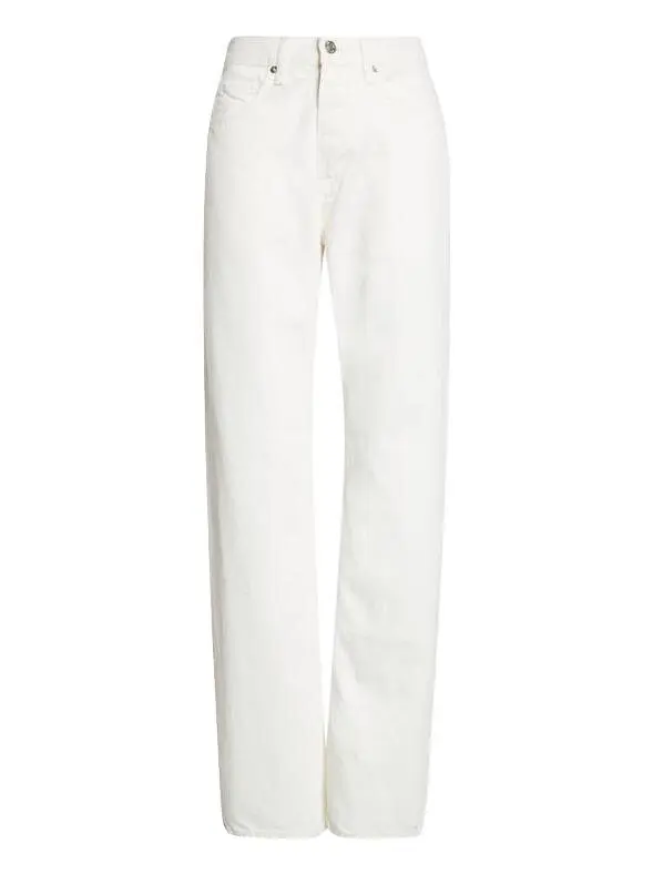 NILI LOTAN Briana Straight Leg Jeans - Cream