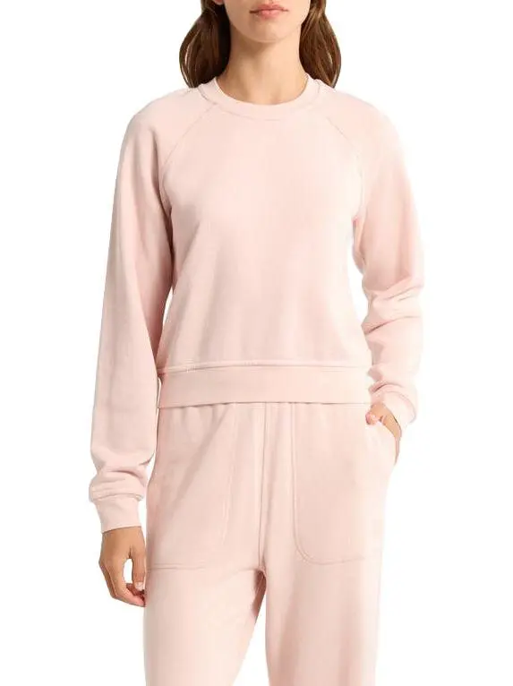 Lunya Silksweats Reversible Sweatshirt - Delicate Pink