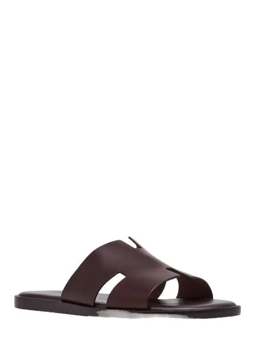 MADDEN MEN'S Levvy Slide Sandal - Brown Leather