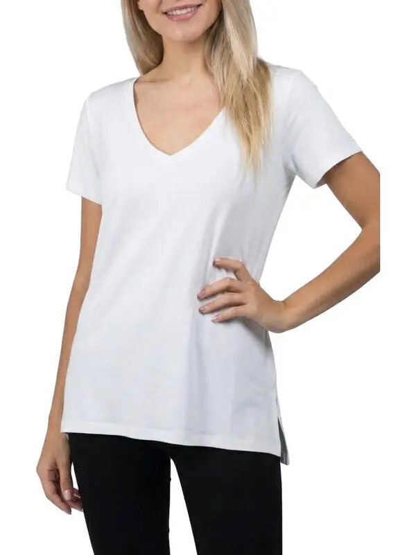 APNY Relaxed Fit V-neck T-shirt - White