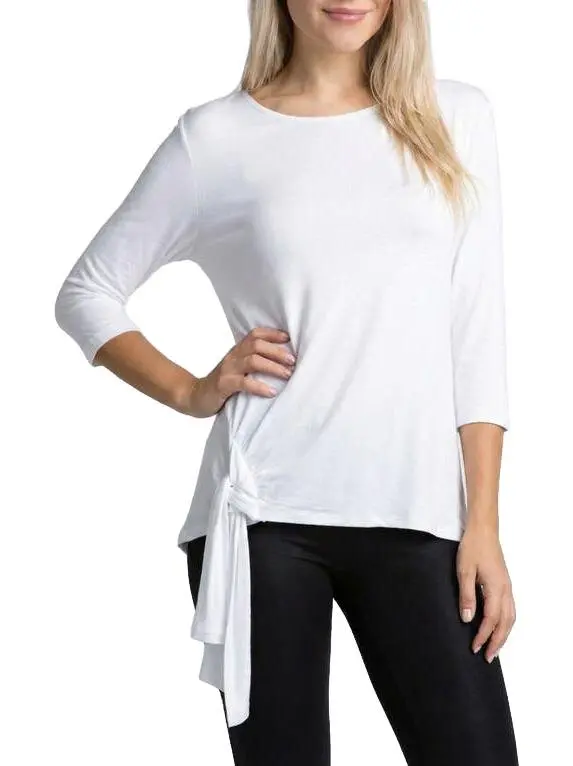 APNY Side Tie Top - White