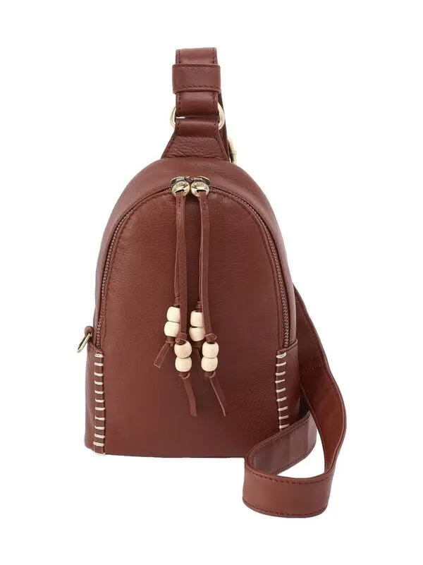 Hobo Fern Leather Sling Bag - Cocoa Bean
