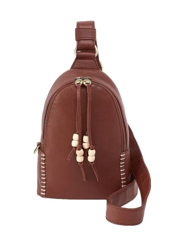 Hobo Fern Leather Sling Bag - Cocoa Bean