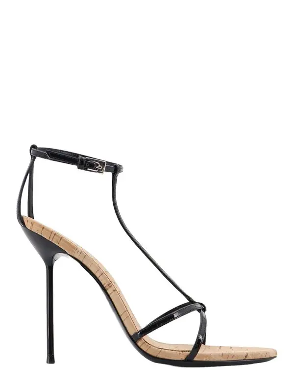 Paris Texas Patent Leather Stiletto Sandals - Black
