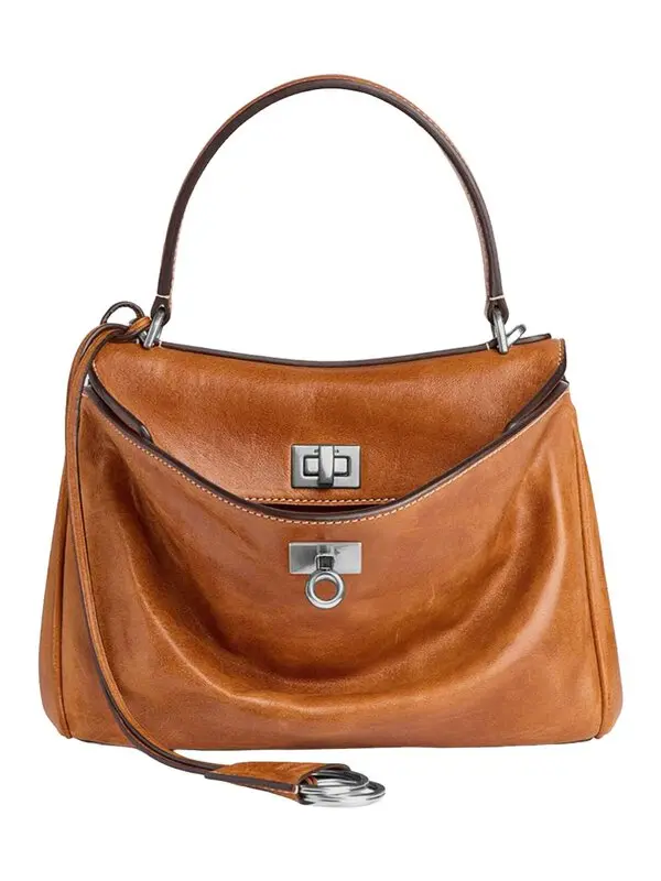 Balenciaga Rodeo Leather Handbag - Brown