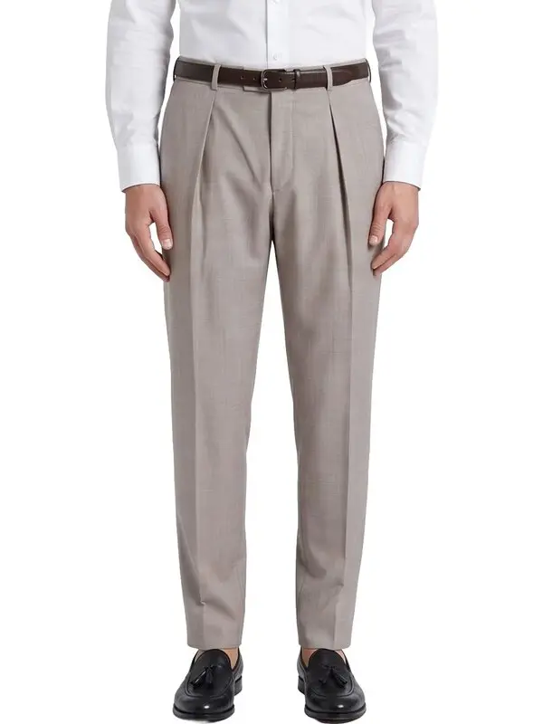 BRIGLIA 1949 Virgin Wool Portobello Trousers - Brown