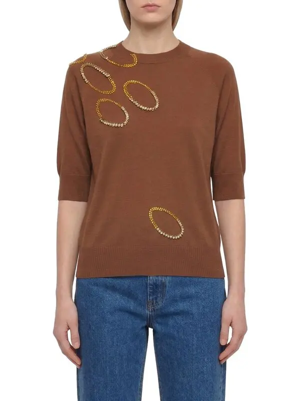 Dries Van Noten Fine Knit Sweater - Brown