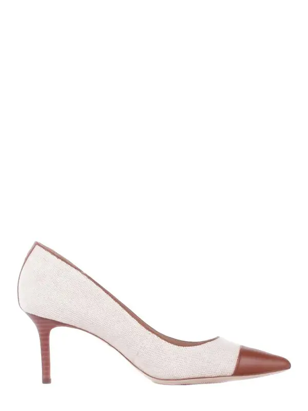 Ralph Lauren Canvas And Leather Stiletto Pumps - Brown