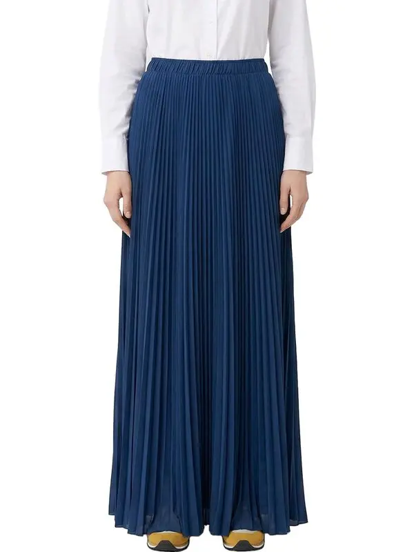 Patrizia Pepe Pleated Maxi Skirt - Blue