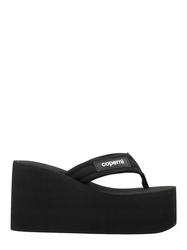Coperni Platform Wedge Heeled Sandals - Black 1