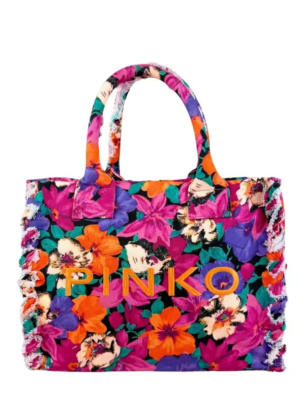 Pinko Floral Print Handbag - Red