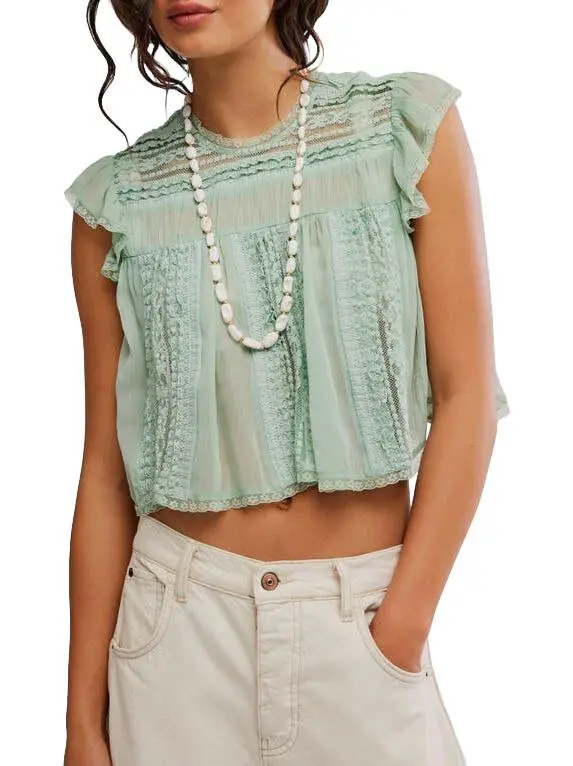 Free People Lace Trimmed Crop Top - Mermaids Tail
