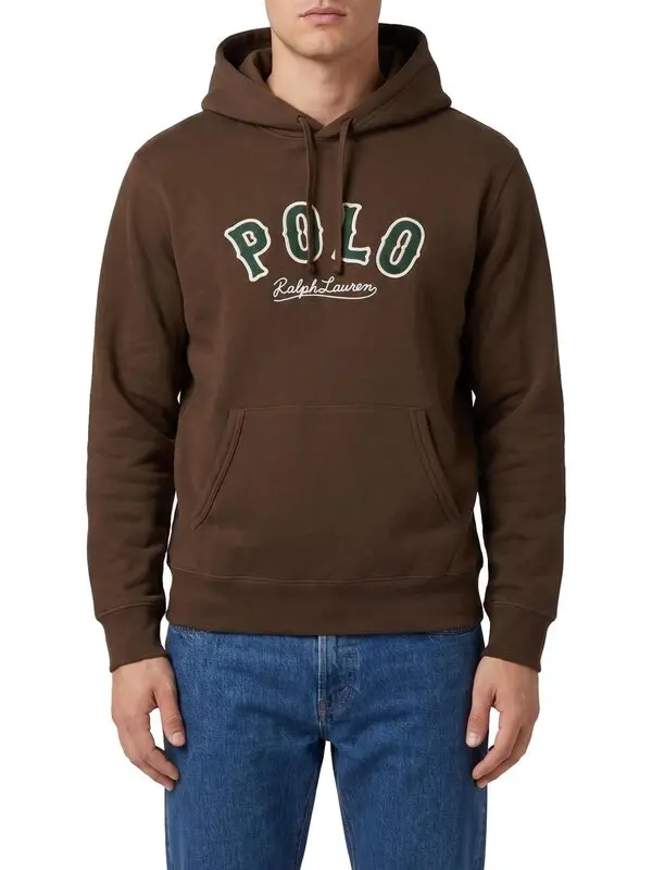 Polo Ralph Lauren Embroidered Logo Hoodie - Brown