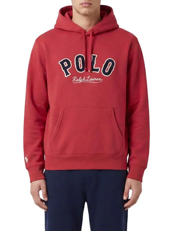 Polo Ralph Lauren Embroidered Logo Hoodie - Red
