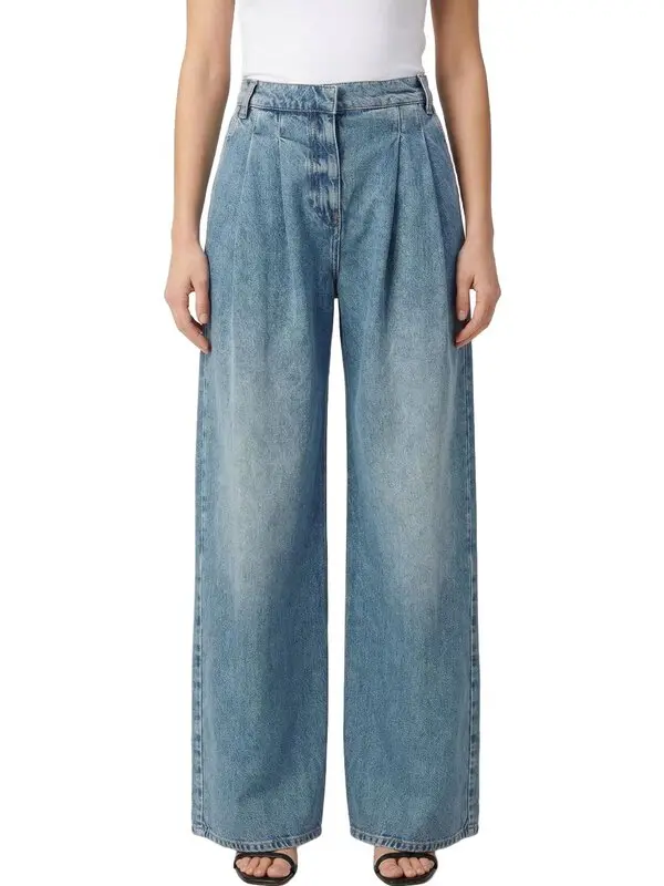 SEMICOUTURE Wide Leg Jeans - Denim