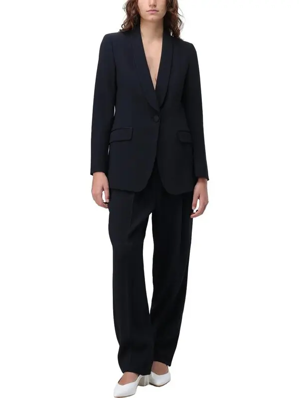 Emporio Armani Viscose Blend Blazer - Black