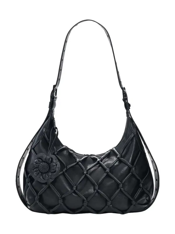 Desigual Faux Leather Shoulder Bag - Black