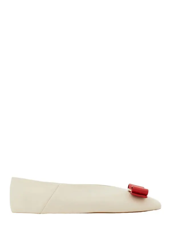 FERRAGAMO Ballet Flat - White