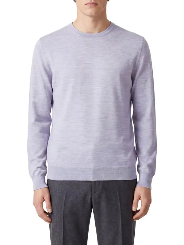 Fedeli Virgin Wool Crewneck Jumper - Grey