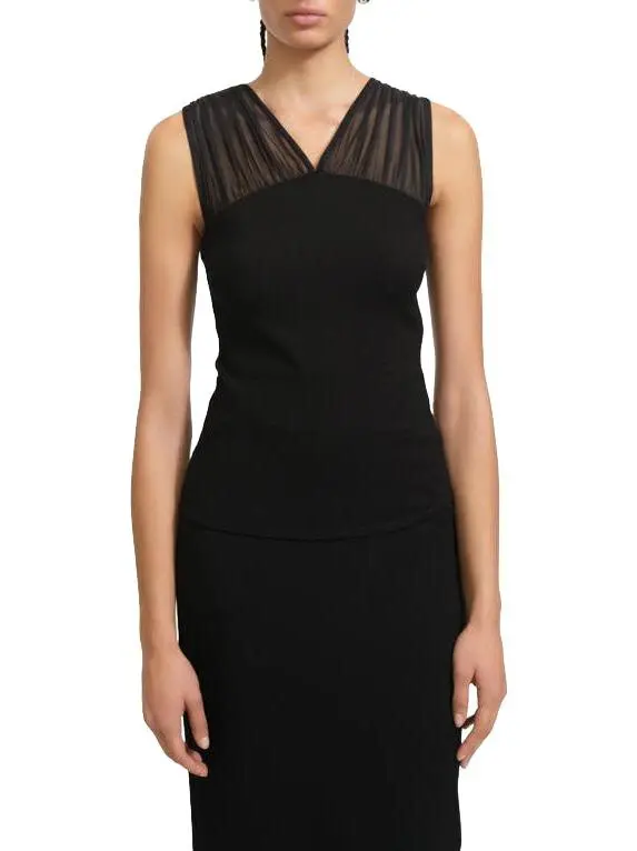 MARCELLA Bellamy Sleeveless Top - Black
