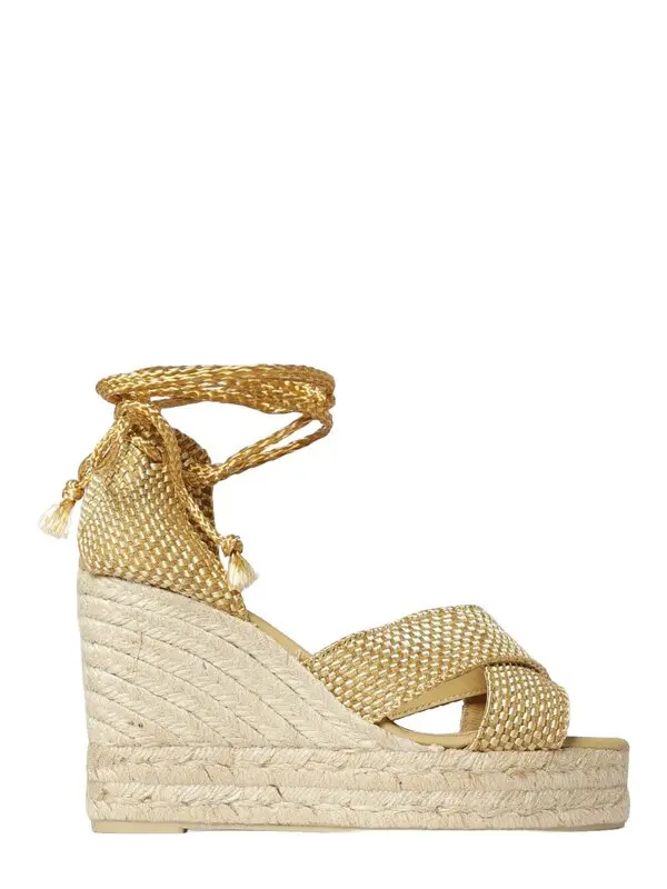 CastaÑer Heeled Espadrille Sandals - Yellow