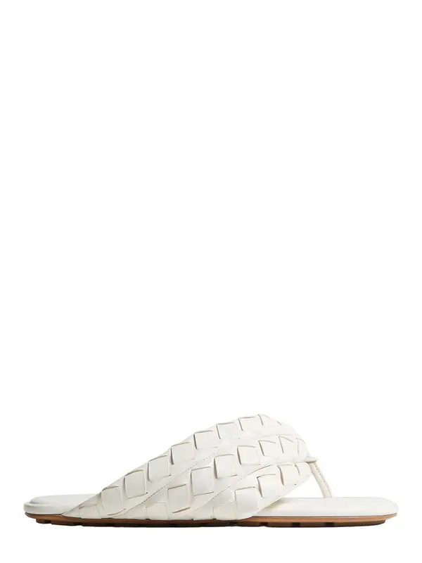 Bottega Veneta Salsa Flat Thong - Alabaster