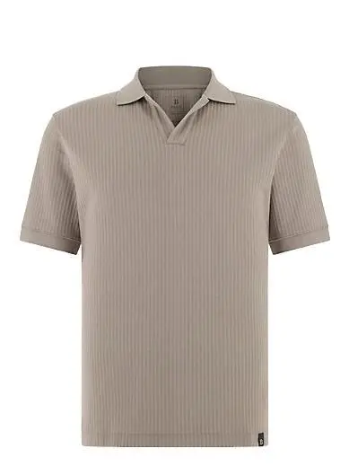 Boggi Milano Jacquard Pima-cotton Polo Shirt - Taupe